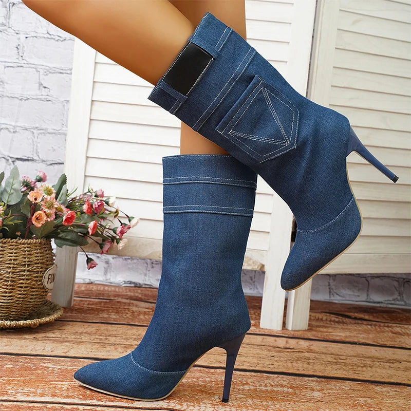 Lexington Denim Heels – BASSO